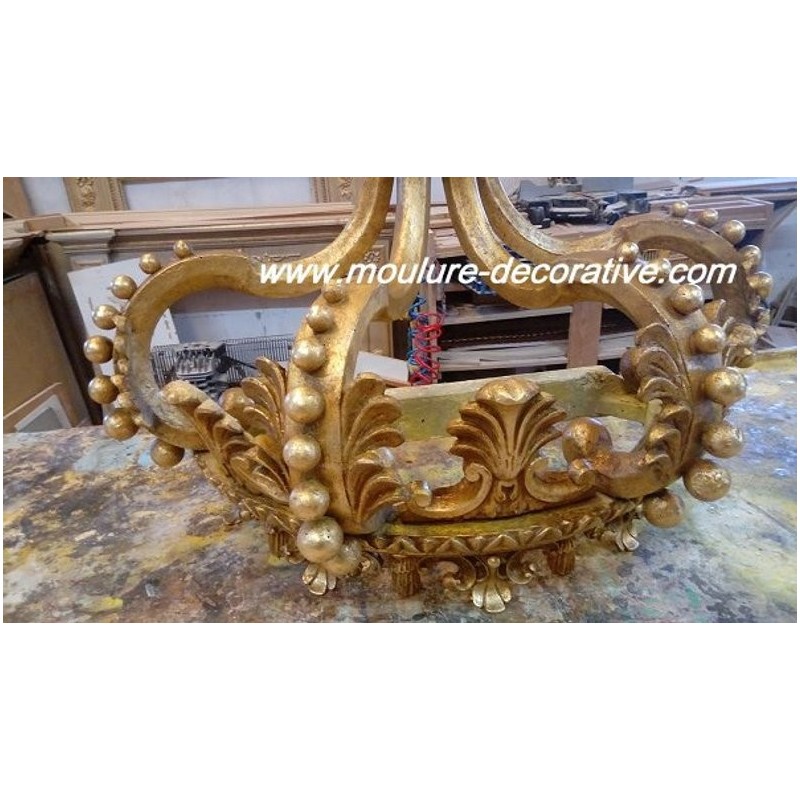 Bed crown canopy head gold